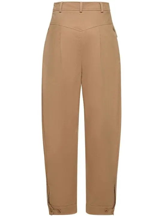 Alberta Ferretti Cotton Gabardine Balloon Pants