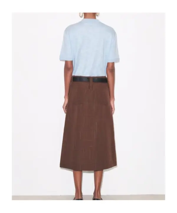 Tory Burch Oversized Silk Polo - Light Blue
