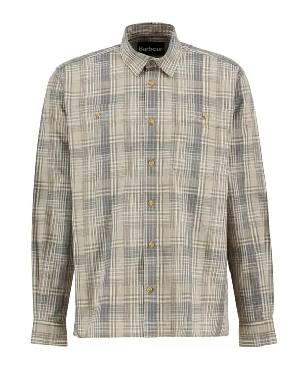 Barbour Maxwell Checked Patch Long-sleeved Relaxed Shirt