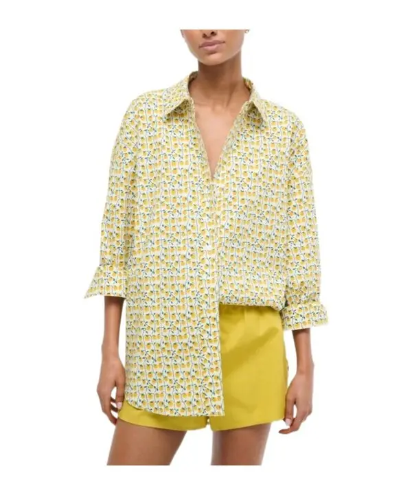 Staud V. Colton Printed Shirt