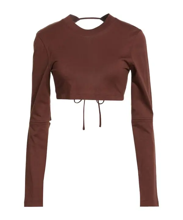 Jacquemus Solid Color Crop Tops