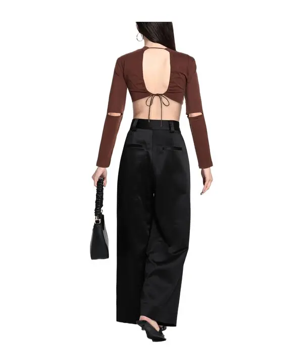 Jacquemus Solid Color Crop Tops