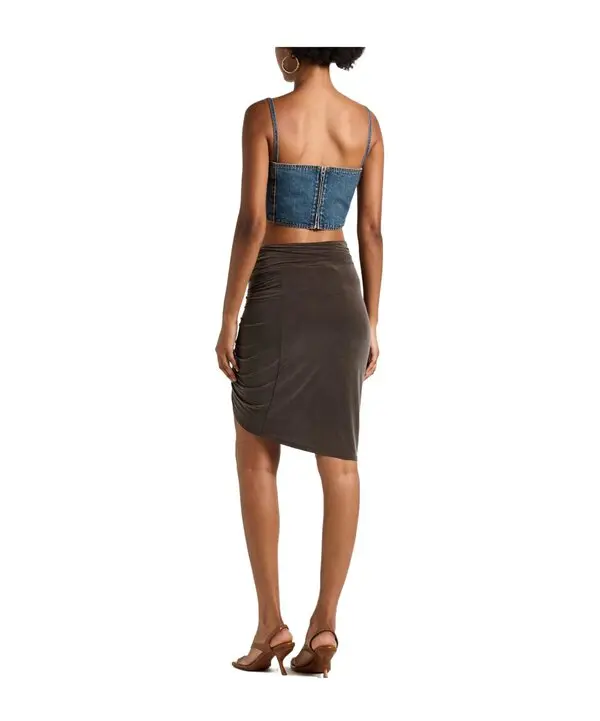 Jacquemus Asymmetric Jersey Mini Skirt With Drawstring Detail
