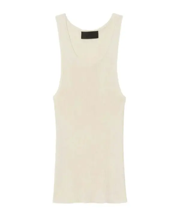 NILI LOTAN Scoop Neck Ribbed Tank Top