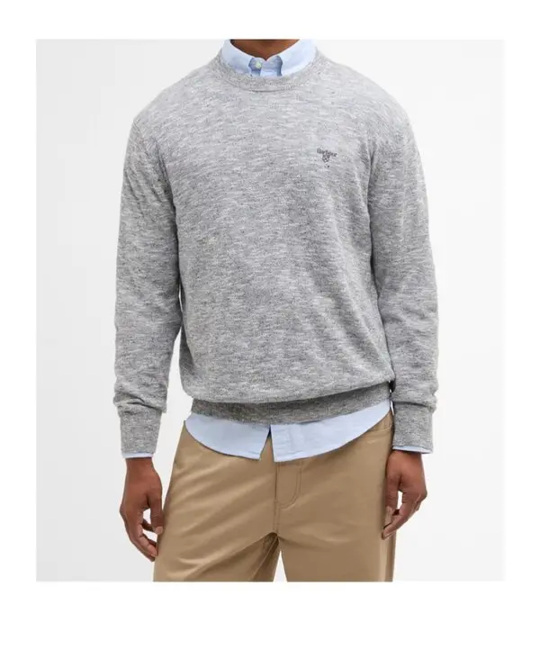Barbour Flaxby Crew Neck Sweater - Gray