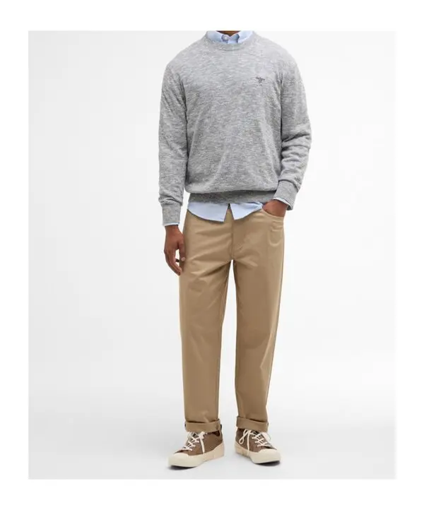 Barbour Flaxby Crew Neck Sweater - Gray