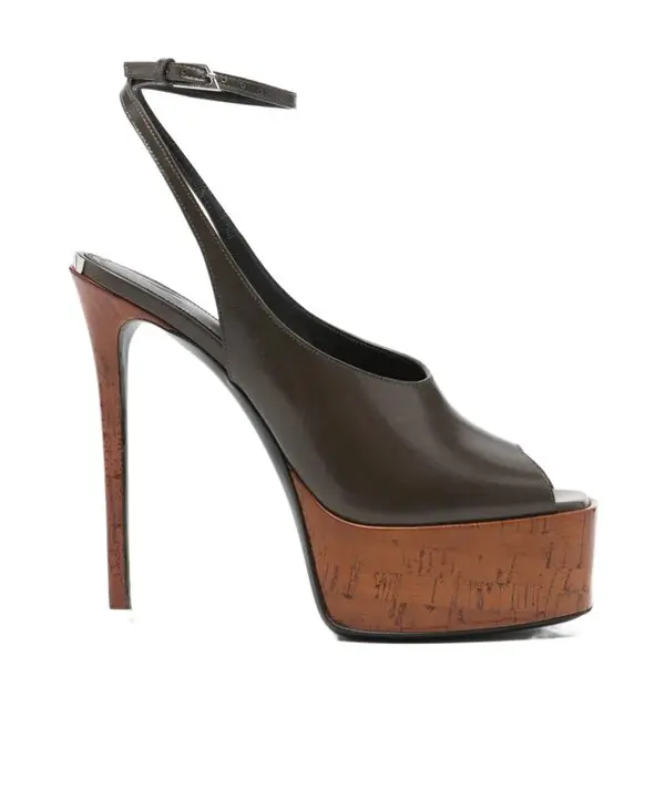 Attico Ornella Ankle-strap Platform Sandals