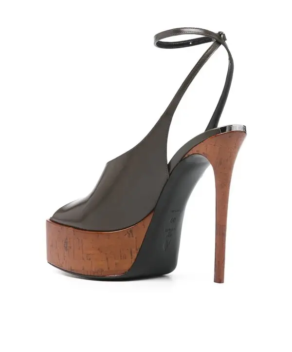 Attico Ornella Ankle-strap Platform Sandals