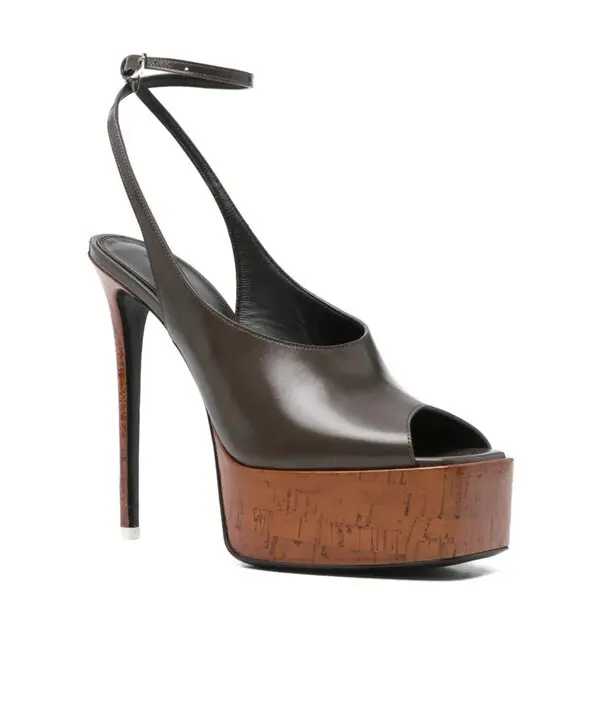 Attico Ornella Ankle-strap Platform Sandals