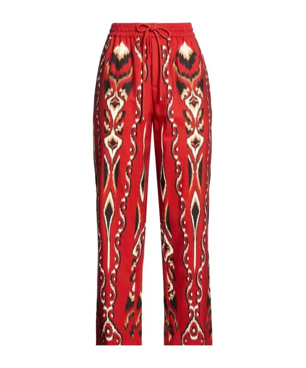 Farm Rio Multi-colored Textured Casual Pants