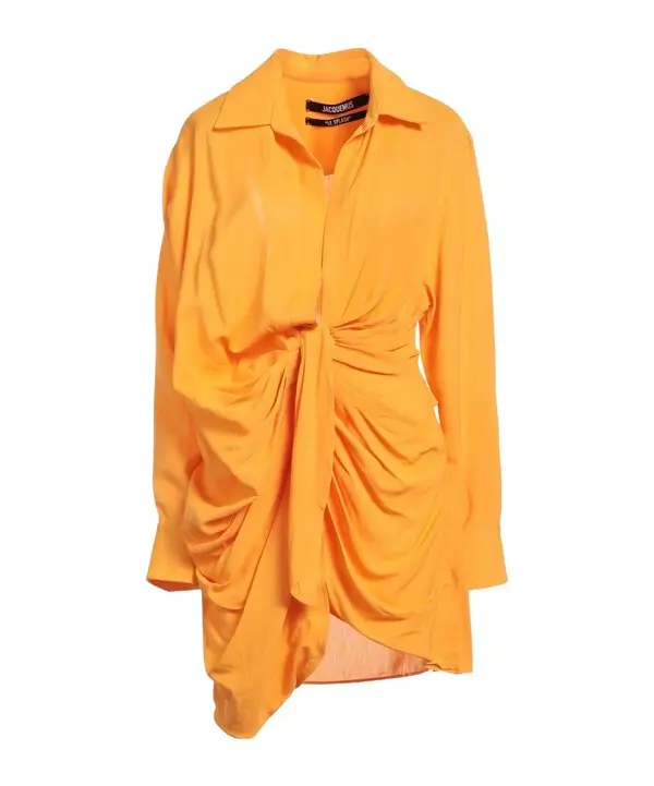Jacquemus Draped Shirt Dress - Orange