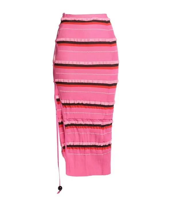 Jacquemus Striped Knitted Pencil Skirt - Purple-red