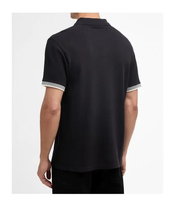 Barbour Logo Embroidered Polo Shirt - Black