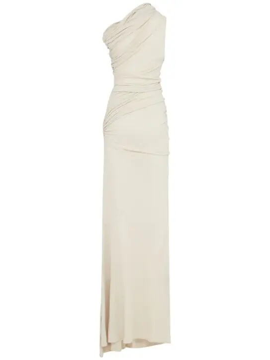 ENTIRE STUDIOS Pillar One-shoulder Pleated Maxi Dress
