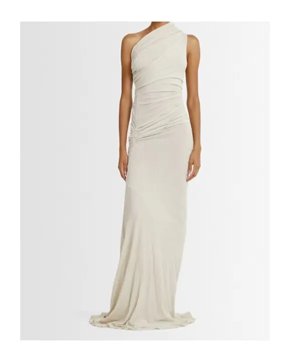 ENTIRE STUDIOS Pillar One-shoulder Pleated Maxi Dress