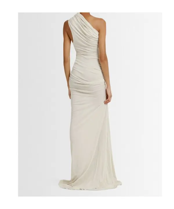 ENTIRE STUDIOS Pillar One-shoulder Pleated Maxi Dress