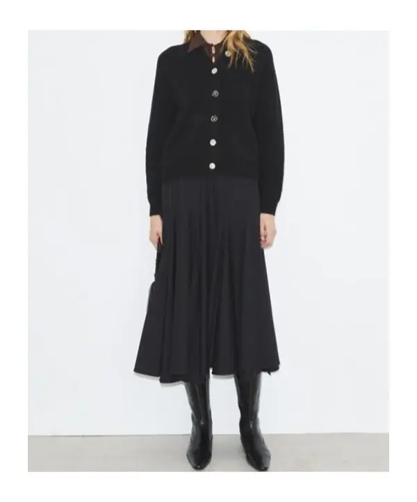 Tory Burch Merino Wool Button Cardigan