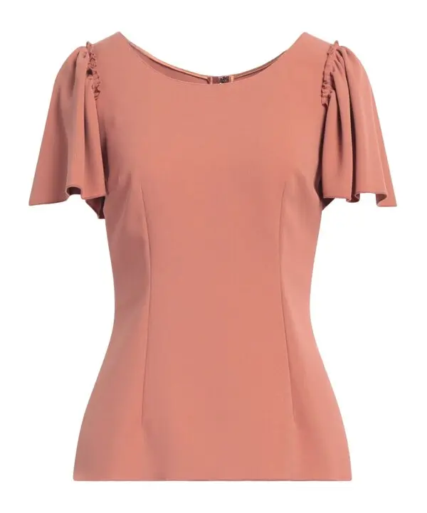 Dolce & Gabbana Stretch Short-sleeve Top With Zipper Detail - Flesh-colored