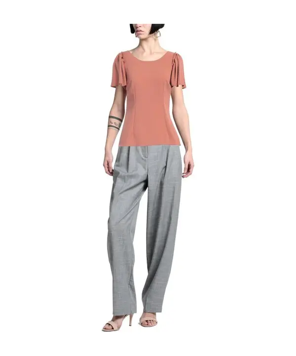Dolce & Gabbana Stretch Short-sleeve Top With Zipper Detail - Flesh-colored