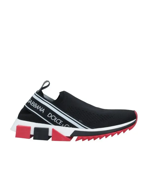 Dolce & Gabbana Printed Knit Low-top Sneakers - Black