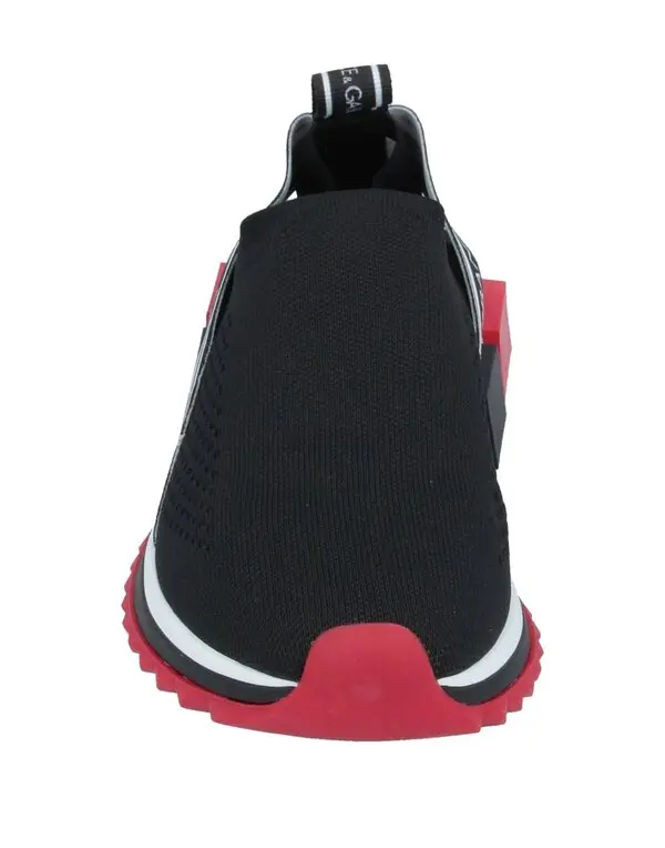 Dolce & Gabbana Printed Knit Low-top Sneakers - Black