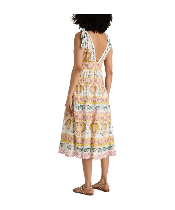 Farm Rio Sleeveless V-neck Printed Dress