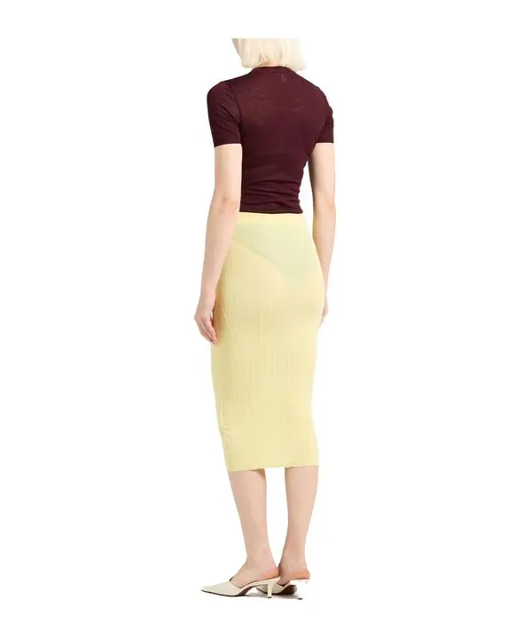 Jacquemus Solid-colored Knit Midi Skirt