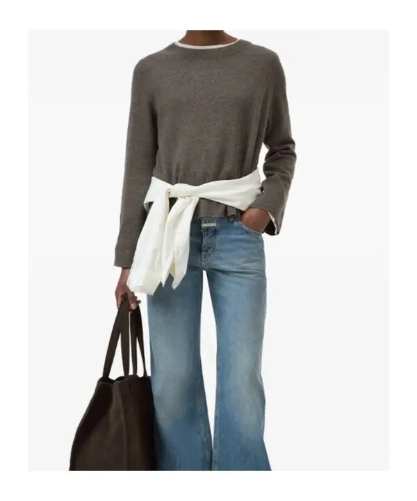 Closed Crew-neck Long-sleeve Sweater