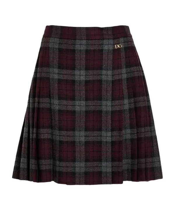 Dolce & Gabbana Plaid Pleated Skirt