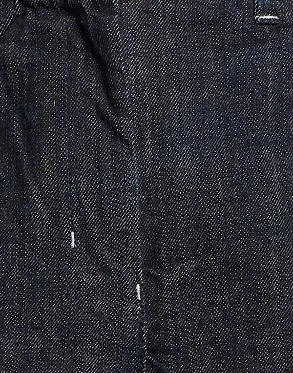 Jacquemus Dark Wash Straight Leg Jeans With Embroidered Logo