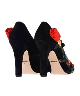 Dolce & Gabbana Pointedtoe Geometricheel Flat Shoes