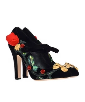 Dolce & Gabbana Pointedtoe Geometricheel Flat Shoes