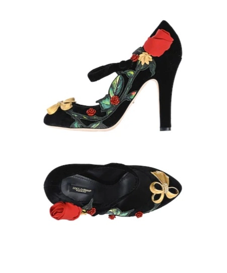 Dolce & Gabbana Pointedtoe Geometricheel Flat Shoes