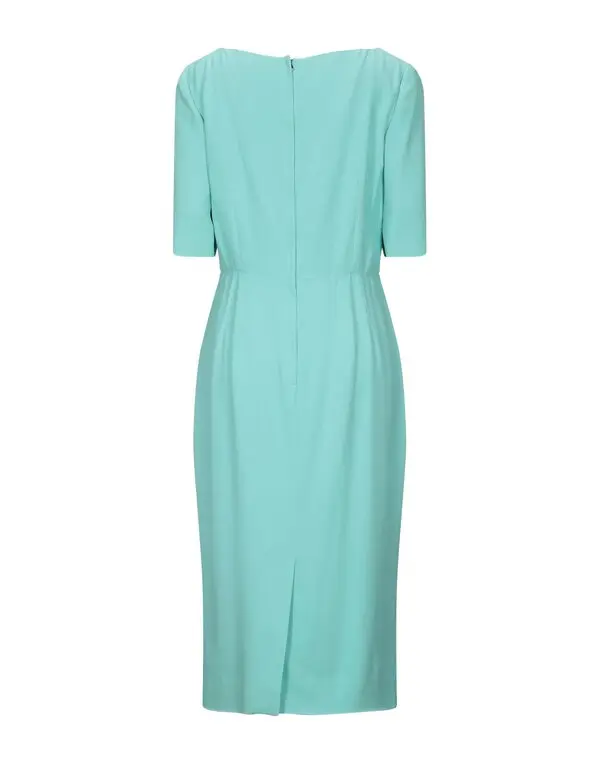 Dolce & Gabbana Midi Dress With Round Neck And Short Sleeves