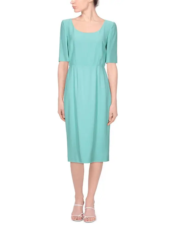 Dolce & Gabbana Midi Dress With Round Neck And Short Sleeves