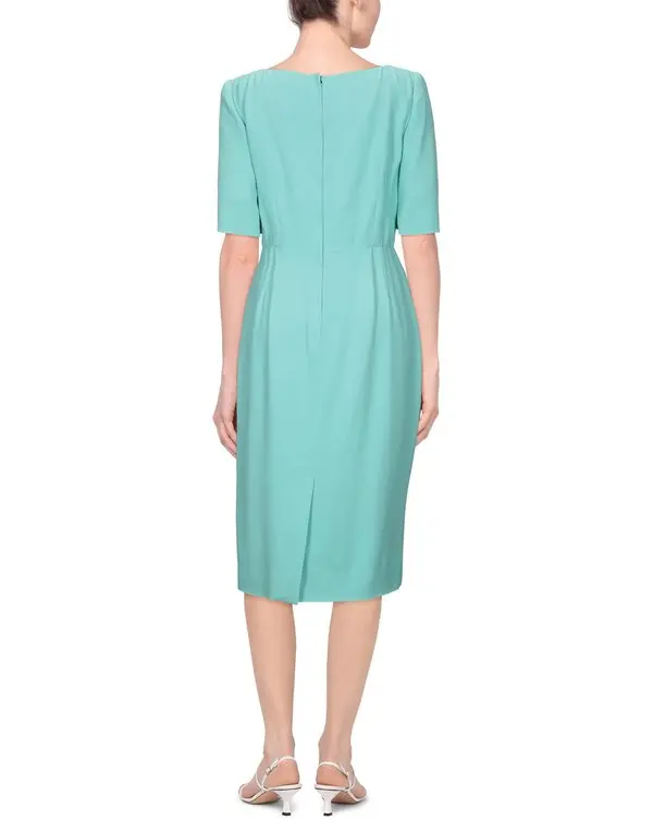 Dolce & Gabbana Midi Dress With Round Neck And Short Sleeves