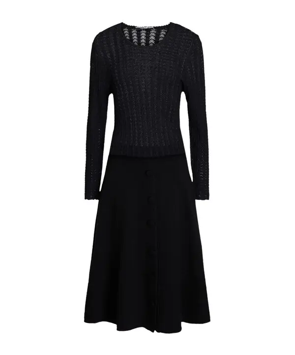 Dolce & Gabbana Minimalist Knitted Flare-sleeve Dress