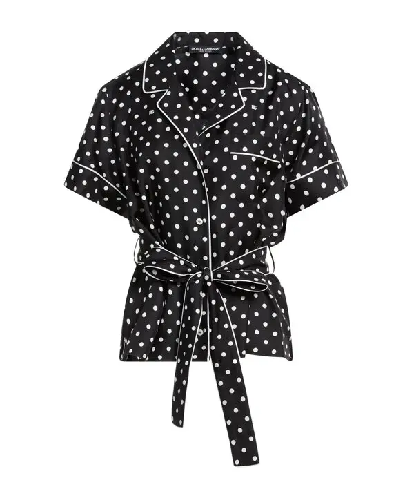 Dolce & Gabbana Polka Dot Silk Shirt
