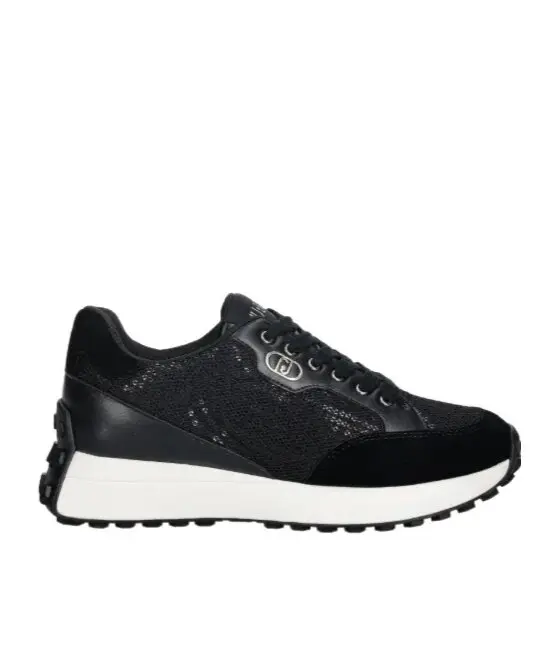 Liu Jo Lace-up Glitter Paneled Sneakers