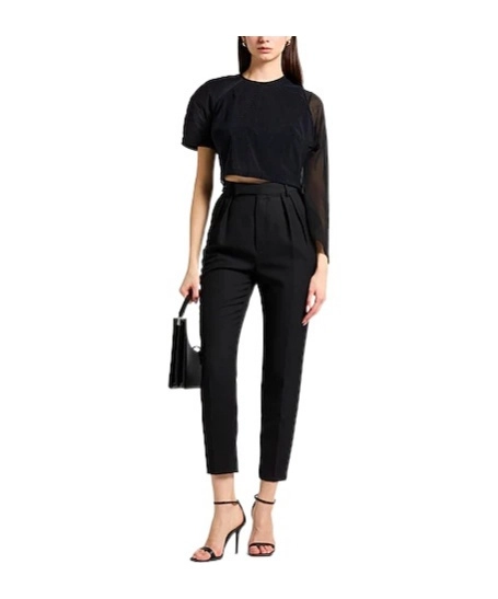 Jacquemus Cropped Tulle Top