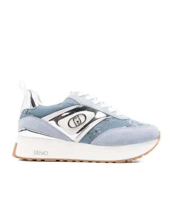 Liu Jo Floral Print Sneakers With Silver Tone Detailing