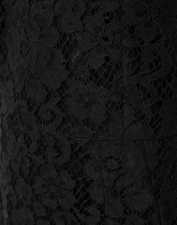 Dolce & Gabbana Lace Long-sleeved Midi Dress - Black