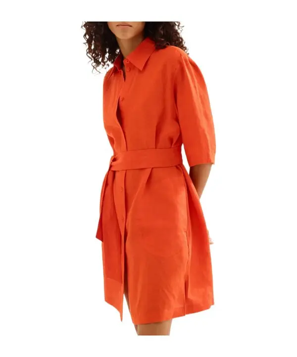 ERES Séducteur Shirt Dress With Belt - Red