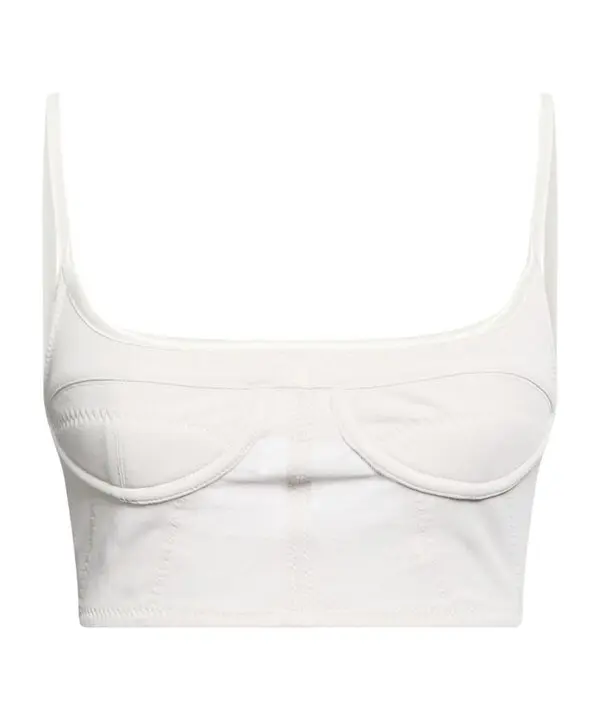 Jacquemus Solid-colored Sleeveless Cropped Top