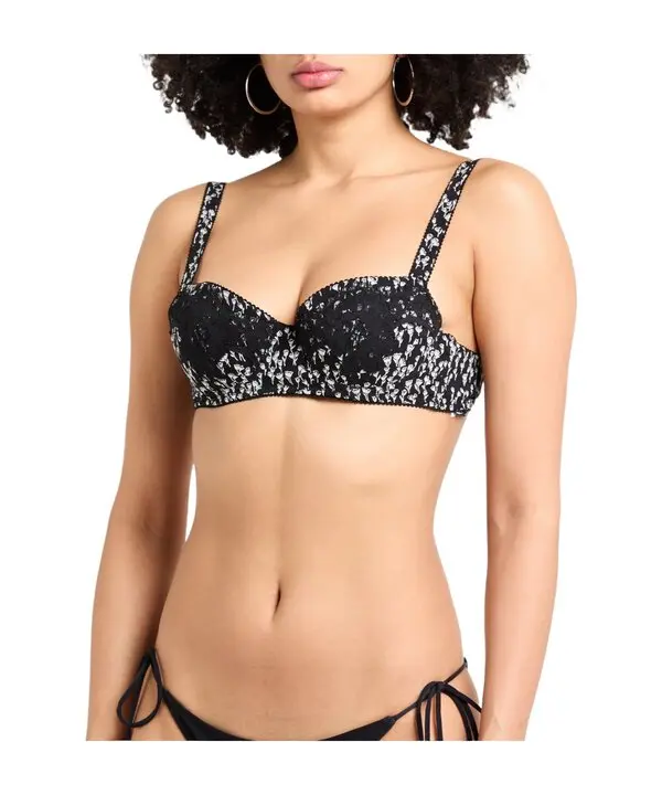 Dolce & Gabbana Two-tone Lace Bra