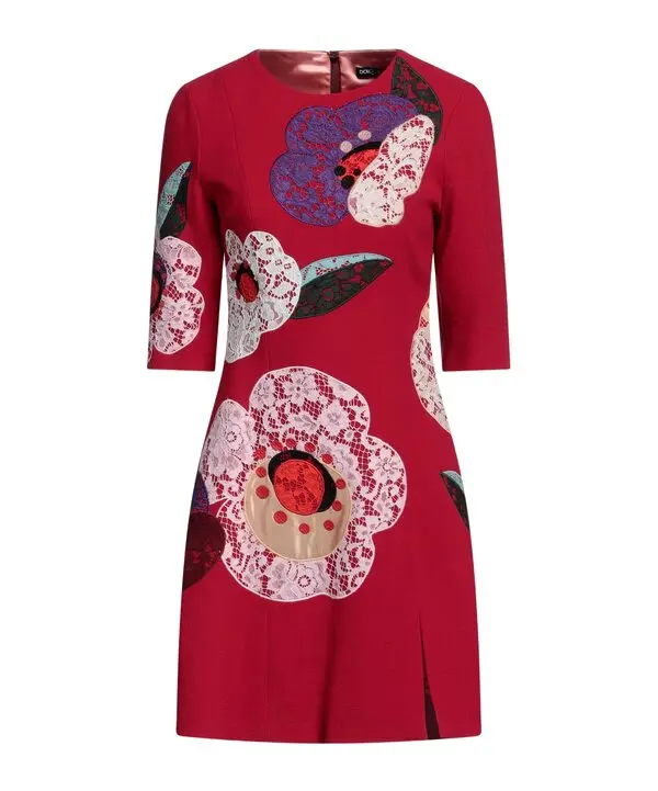 Dolce & Gabbana Floral-print Crepe Lace Dress