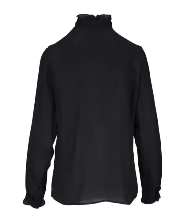 NILI LOTAN High Neck Ruffled Blouse
