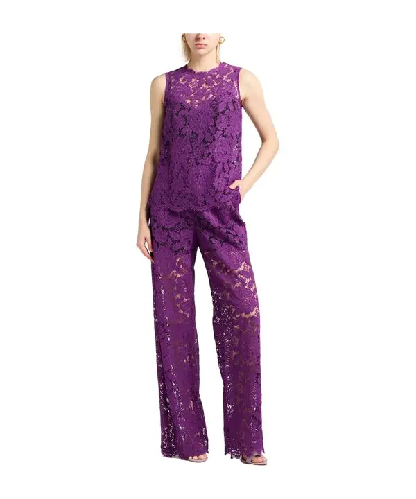 Dolce & Gabbana Solid-colored Sleeveless Lace Top