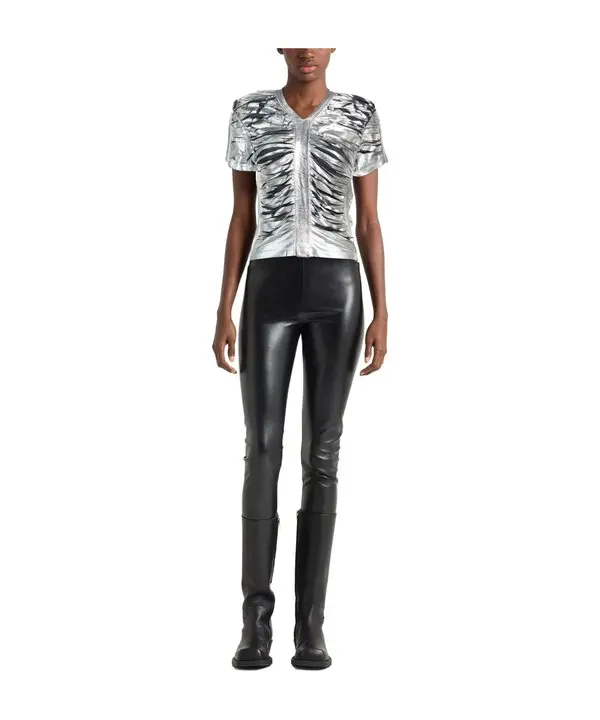 DIESEL® Solid-color Metallic Luster T-shirt