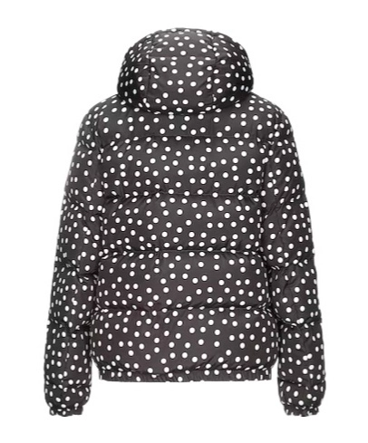Dolce & Gabbana Polkadot Longsleeve Down Jacket - Black